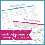 Summer Family Connections Calendar - Creative Home Keeper