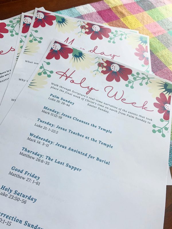 Holy Week Scripture Reading Plan - Creative Home Keeper